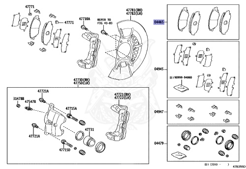04465-33480 - Toyota - FRONT DISC BRAKE PAD KIT - Nengun Performance