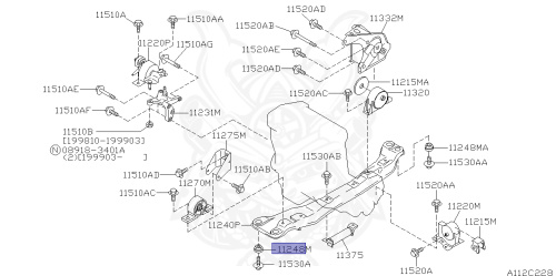 11248-4M400 - Nissan - Pad, Engine Mounting Member - Nengun Performance