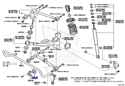 48815-42040 - Toyota - REAR STABILIZER BUSH - Nengun Performance
