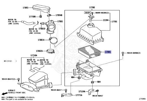17801-38011 - Toyota - AIR CLEANER FILTER ELEMENT - Nengun Performance