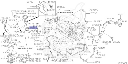 25060-41B01 - Nissan - SENDER UNIT, FUEL GAUGE - Nengun Performance