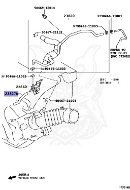 23827-21150 - Toyota - FUEL VAPOR FEED HOSE, NO.2 - Nengun Performance