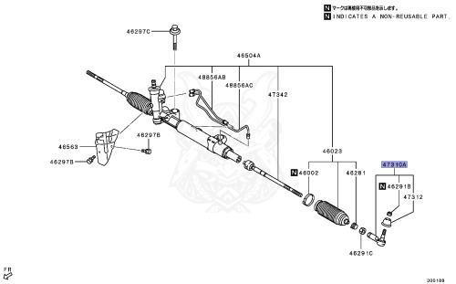 48564W000P - Mitsubishi - TIE ROD END ASSY - Nengun Performance