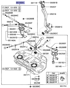 MB678855 - Mitsubishi - FUEL TANK ASSY - Nengun Performance