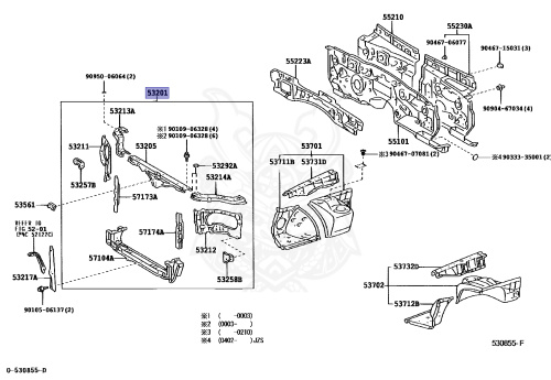 53201-30501 - Toyota - RADIATOR SUPPORT SUB-ASSY - Nengun Performance
