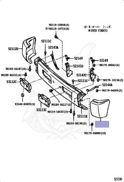 52103-60160 - Toyota - EXTENSION, FRONT BUMPER, LH - Nengun Performance