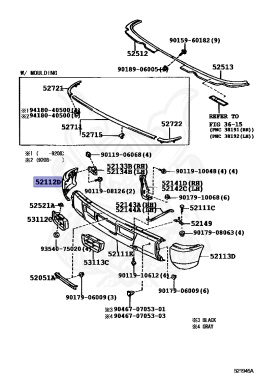 52102-60160 - Toyota - EXTENSION, FRONT BUMPER, RH - Nengun Performance