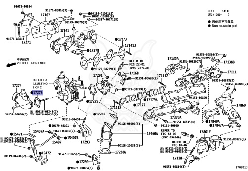 17276-67010 - Toyota - GASKET, COMPRESSOR INLET - Nengun Performance