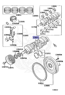 13401-16020 - Toyota - Crank Shaft Black Top - Nengun Performance