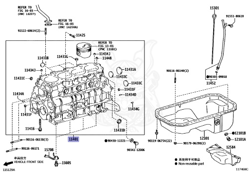 11401-39745 - Toyota - BLOCK SUB-ASSY, CYLINDER - Nengun Performance