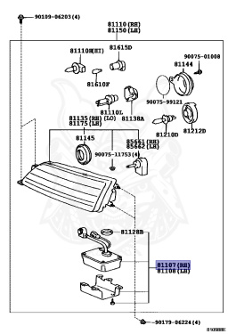 81107-22720 - Toyota - COMPUTER SUB-ASSY, HEADLAMP LIGHT CONTROL, RH ...