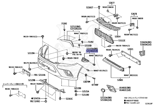 52116-0K180 - Toyota - SUPPORT, FRONT BUMPER SIDE, LH - Nengun Performance