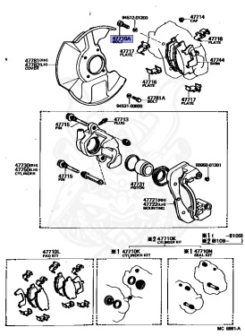90101-12030 - Toyota - BOLT, HEXAGON (FOR FRONT DISC BRAKE CALIPER ...