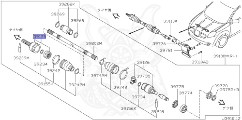 39211-JA00A - Nissan - JOINT ASSEMBLY, OUTER - Nengun Performance