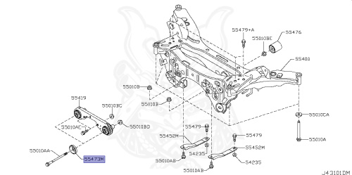 55473-JP00A - Nissan - STOPPER, DIFFERENTIAL MOUNTING - Nengun Performance