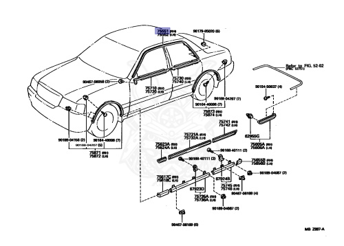 75505-30210 - Toyota - MOULDING, ROOF DRIP SIDE FINISH, RH - Nengun ...
