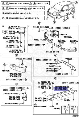 76925-52070-A0 - Toyota - Protector, Side Mudguard, Lh - Nengun Performance