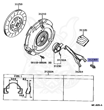 31236-20070 - Toyota - Support, Release Fork - Nengun Performance
