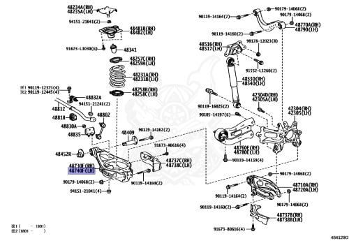 48740-58010 - Toyota - ARM ASSY, REAR SUSPENSION, NO.2 LH - Nengun ...