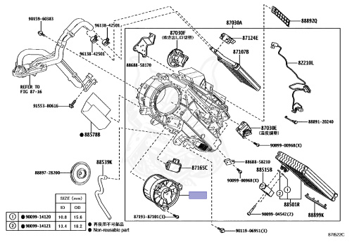 87103-28111 - Toyota - MOTOR SUB-ASSY, COOLING UNIT, W/FAN - Nengun ...