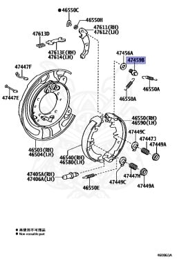 47459-30010 - Toyota - BOLT, PARKING BRAKE SHOE GUIDE PLATE SET ...