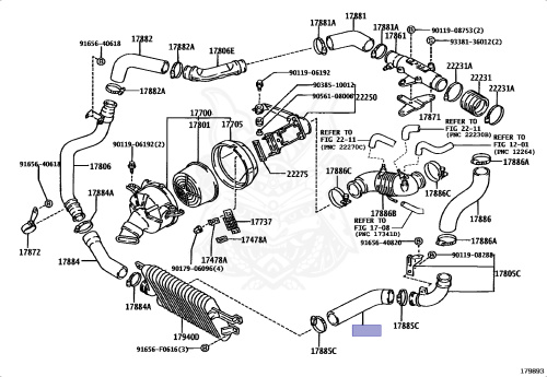17342-42020 - Toyota - HOSE, AIR CLEANER, NO.5 - Nengun Performance