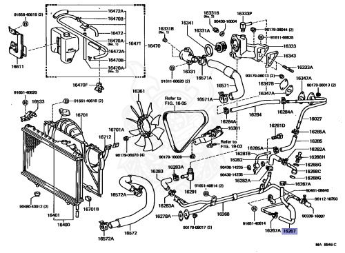 16267-42010 - Toyota - HOSE, WATER BY-PASS, NO.3 - Nengun Performance