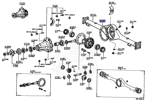 42181-35010 - Toyota - GASKET, REAR DIFFERENTIAL CARRIER - Nengun ...
