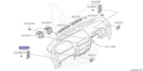 68761-VS41A - Nissan - VENTILATOR ASSEMBLY, SIDE - Nengun Performance