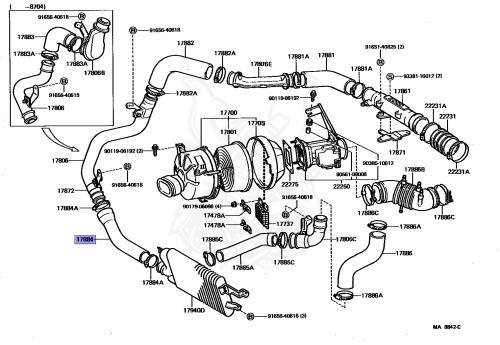 17343-42020 - Toyota - HOSE, AIR CLEANER, NO.4 - Nengun Performance