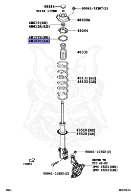 48157-B1010 - Toyota - Shock absorber dust shield - Nengun Performance