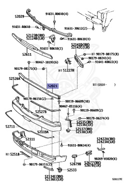 52021-40010 - Toyota - REINFORCEMENT SUB-ASSY, FRONT BUMPER - Nengun ...