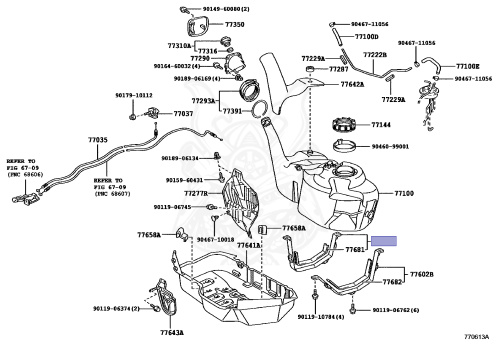 77601-14080 - Toyota - Band Sub - Assy, Fuel Tank, No. 1 Rh - Nengun ...