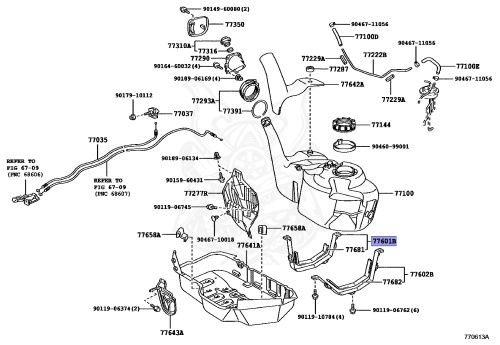 77601-14080 - Toyota - Band Sub - Assy, Fuel Tank, No. 1 Rh - Nengun ...
