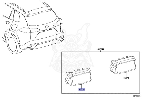 81270-33110 - Toyota - LAMP ASSY, LICENSE PLATE - Nengun Performance