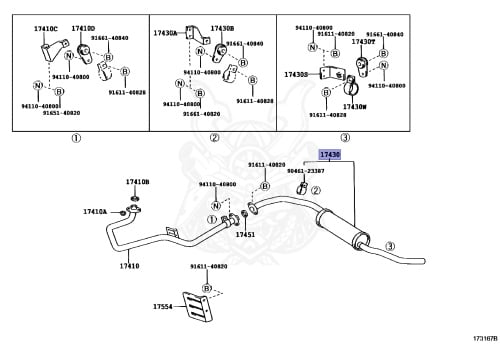 17430-56130 - Toyota - PIPE ASSY, EXHAUST, TAIL - Nengun Performance