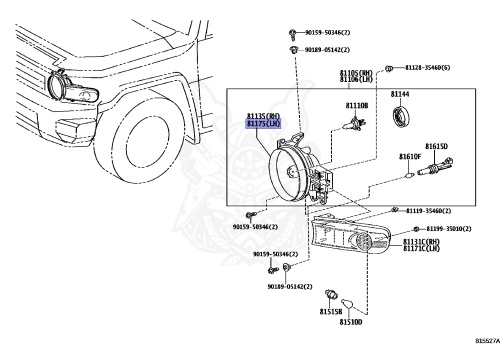 81070-35540 - Toyota - UNIT ASSY, HEADLAMP, LH - Nengun Performance