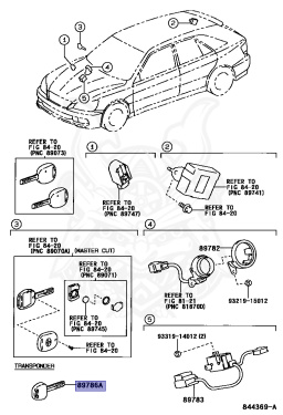 89786-50070 - Toyota - TRANSMITTER, TRANSPONDER CUT KEY SUB - Nengun ...