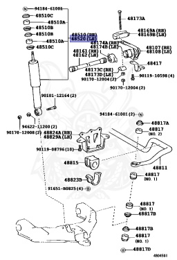 48511-80074 - Toyota - ABSORBER ASSY, SHOCK, FRONT - Nengun Performance