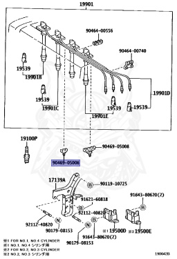 90469-05006 - Toyota - CLAMP (FOR RESISTIVE CORD) - Nengun Performance