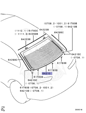 6131A031 - Mitsubishi - GLASS,RR WINDOW - Nengun Performance