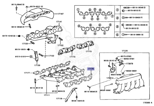 17176-46010 - Toyota - GASKET, AIR SURGE TANK TO INTAKE MANIFOLD ...