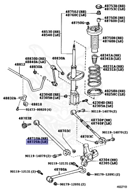 48710-33100 - Toyota - ARM ASSY, REAR SUSPENSION, NO.1 - Nengun Performance