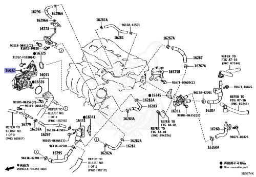 16032-25010 - Toyota - HOUSING SUB-ASSY, WATER INLET W/WATER PUMP ...
