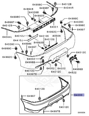 6410A380WB - Mitsubishi - Face Kit, Rr Bumper - Nengun Performance
