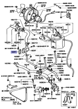 16341-16010 - Toyota - IC engine cooling system gasket - Nengun Performance