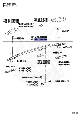 63470-60060 - Toyota - ROOF RACK ASSY, LH - Nengun Performance