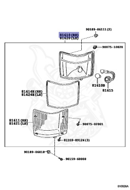 81610-37010 - Toyota - LAMP ASSY, PARKING & CLEARANCE, RH - Nengun ...