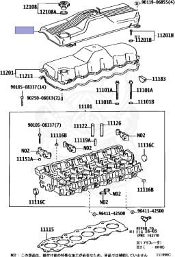 11202-17020 - Toyota - CYLINDER HEAD COVER SUB-ASSY, NO.2 - Nengun ...