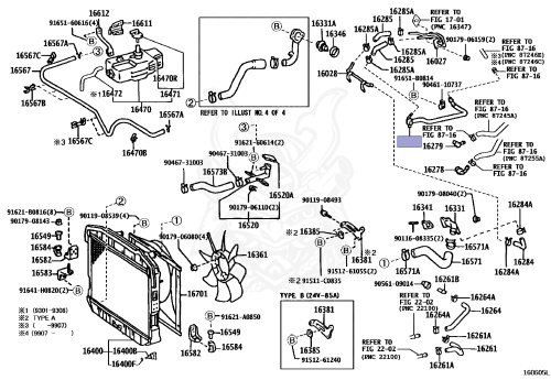 16268-17020 - Toyota - PIPE, WATER BY-PASS, NO.1 - Nengun Performance